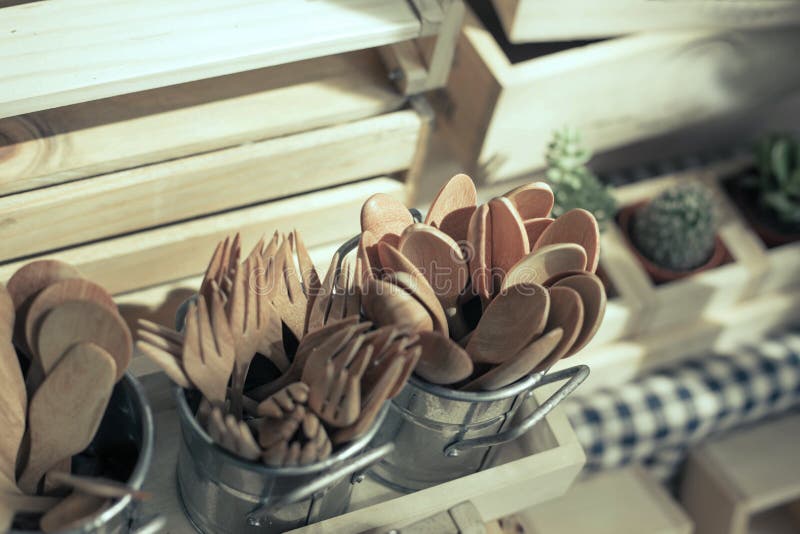 Wood spoon many stock photo. Image of equipment, color - 57971898