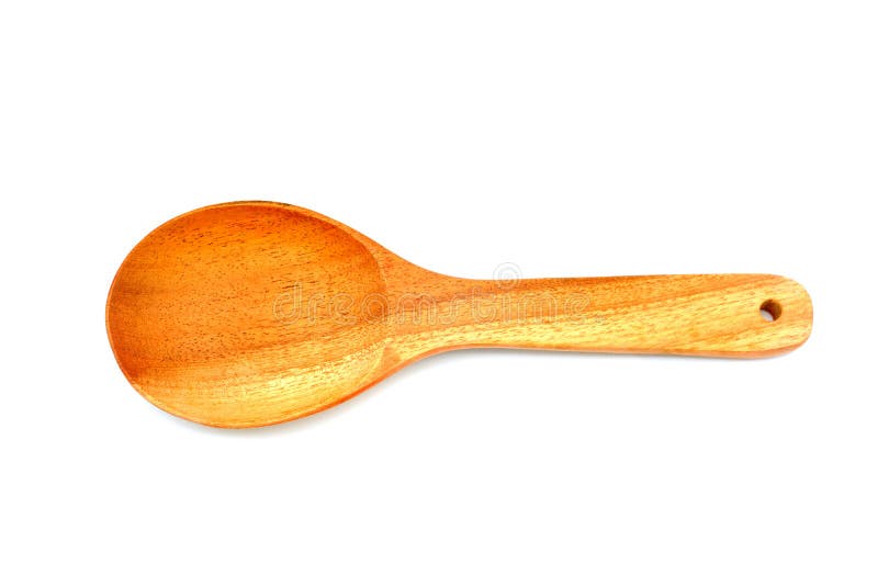 Top View of Wood Spoon Isolated Stock Image - Image of clean, chef ...