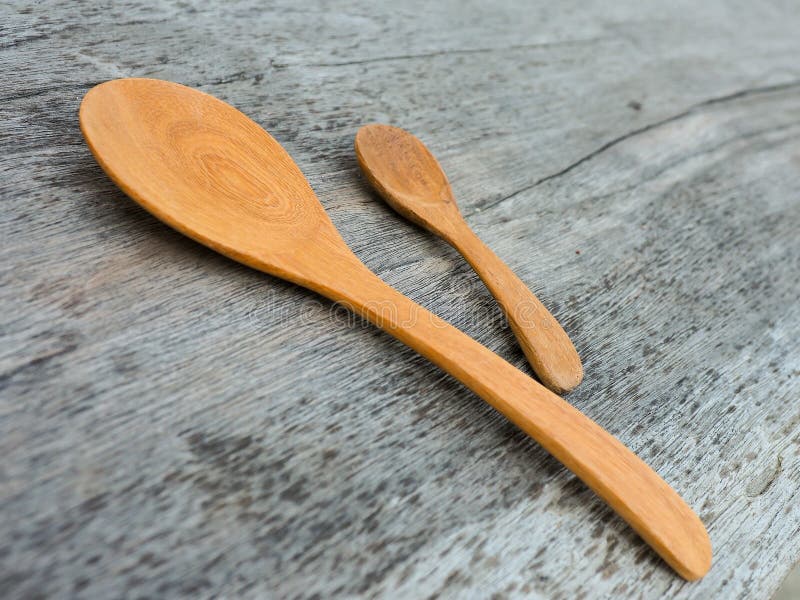 Wood spoon on wood floor stock image. Image of spoon - 87344231