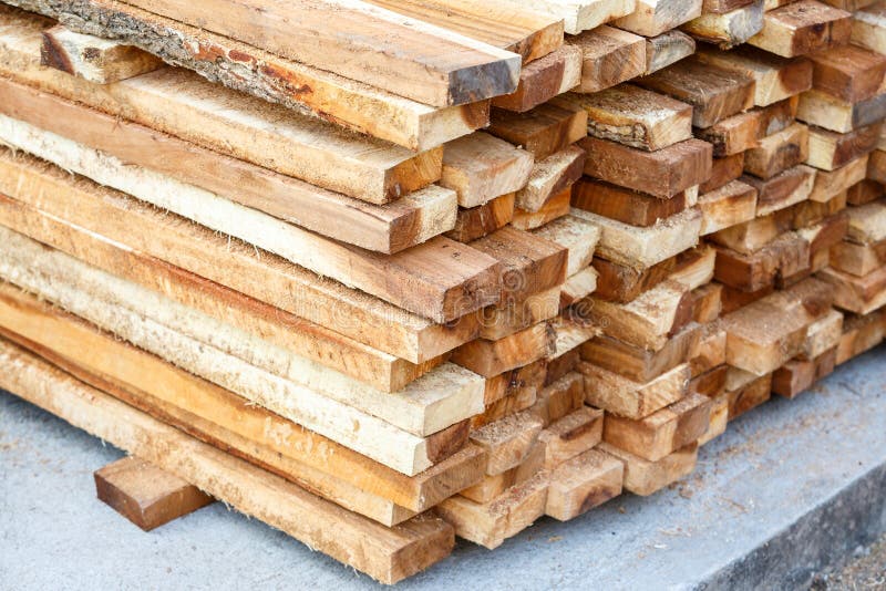 Stack of Construction Timber Piles Stock Photo - Image of construct ...