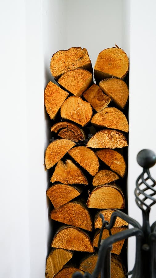 Wood stack in home stock image. Image of stacked, indoors - 72836645