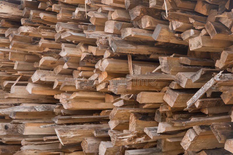 Wood Stack Storage of Timber Materials and Lumber Pile Industry Stock ...