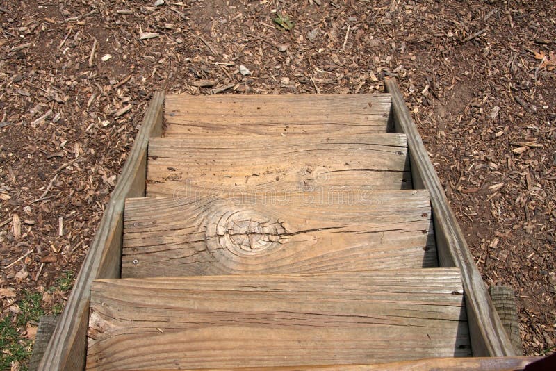 Wooden Stairs on the Ground Stock Photo - Image of straight, step: 25751134