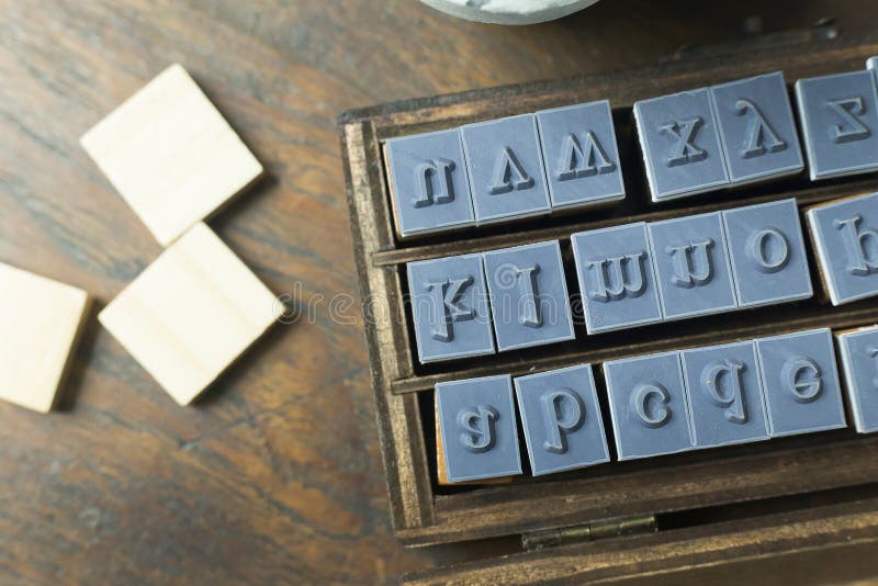 Wood Stamp Alphabet Close Up Image for Background. Stock Photo - Image ...