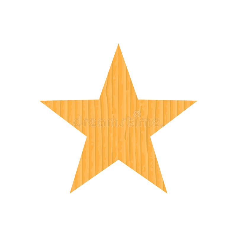Wood star symbol stock illustration. Illustration of happy - 253151441