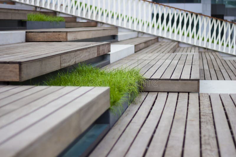 Wood step with grass,stair stock image. Image of decorating - 51790941