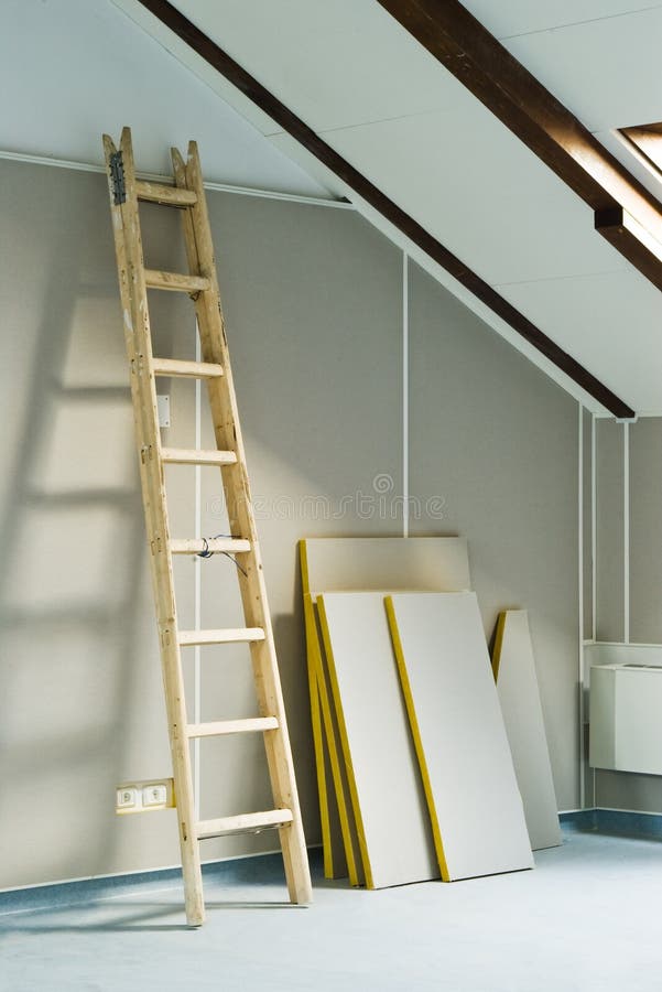 Wood step ladder stock image. Image of gray, restore, renovate - 6856225