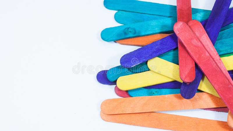 Wood stick many colors stock photo. Image of rafter, close - 45543128