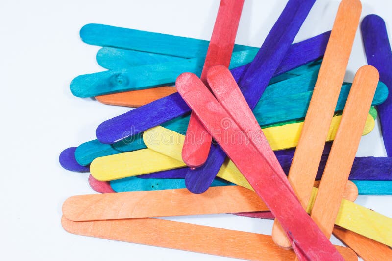 Wood stick many colors stock photo. Image of border, angle - 45543220