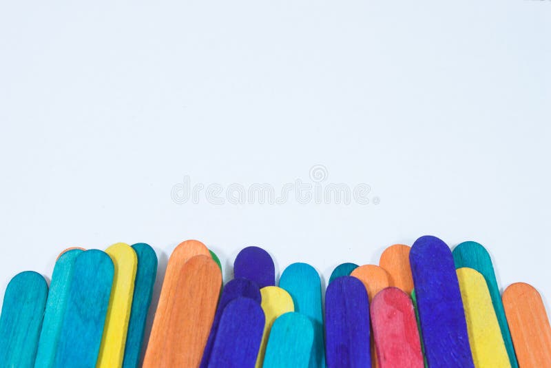 Wood stick many colors stock photo. Image of space, edge - 45543460