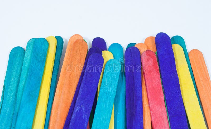 Wood stick many colors stock photo. Image of border, wooden - 45543478