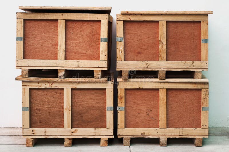 Wood storage boxes stock photo. Image of pack, post, pile - 73138254