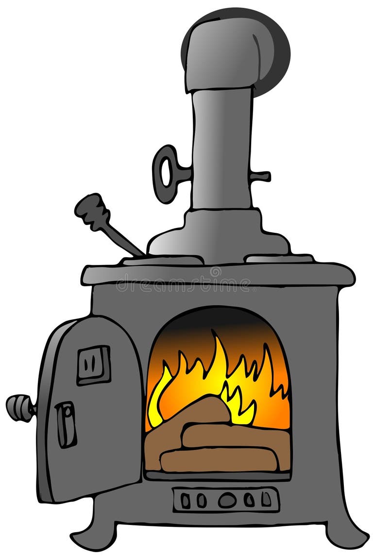 Cast Iron Wood Stove Stock Illustrations – 362 Cast Iron Wood Stove ...