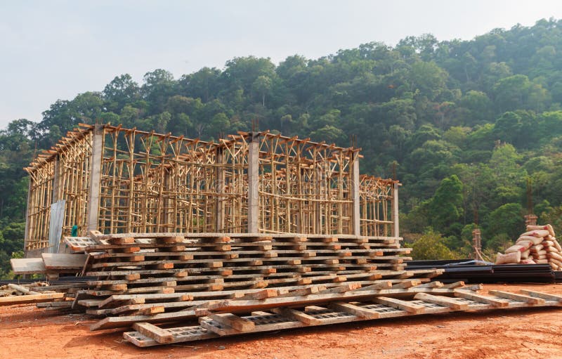 Wood for Structure Building. Stock Image - Image of factory, carpentry ...