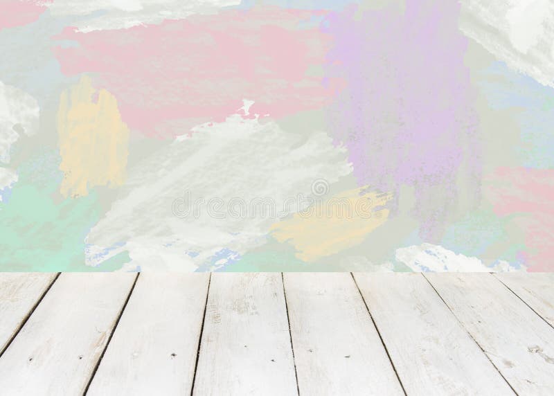 Wood Table and Abstract Background for Text or Product Space. Stock ...