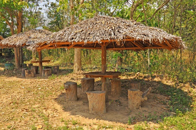 Wood table stock photo. Image of forest, chair, wooden - 29789872