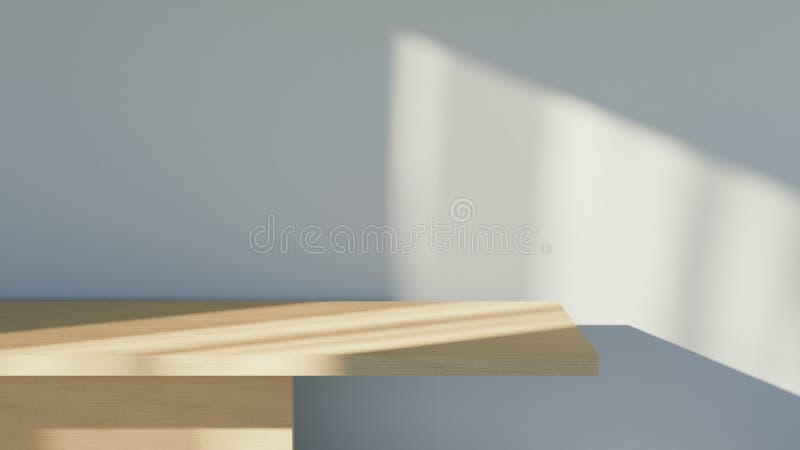 A Simple Podium Stage with a Solid Yellow Color and Neon Lights, 3d ...