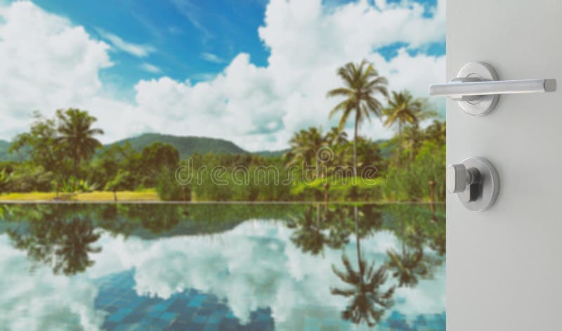 Wood Table Top on Blurred Beautiful Landscape with Mountain and Lake ...