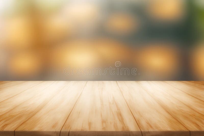 Wood Table Top on a Kitchen Room Backdrop for Showcasing Products or ...