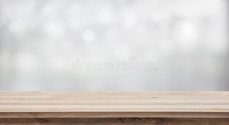Wood Table Top on White Abstract Background.for Montage Product Stock ...