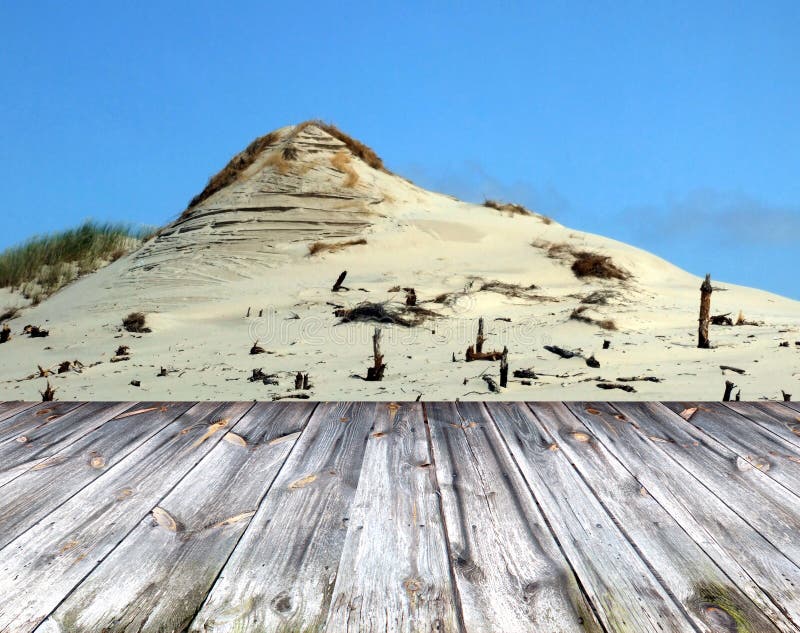 Wood Terrace View on Desert Stock Photo - Image of grand, landscape ...