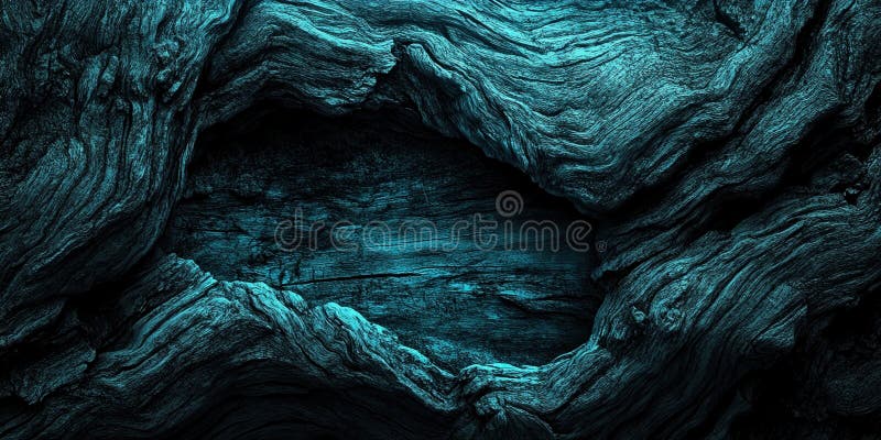 Wood Texture Abstract Background with Organic Tree Bark and Blue Tones ...