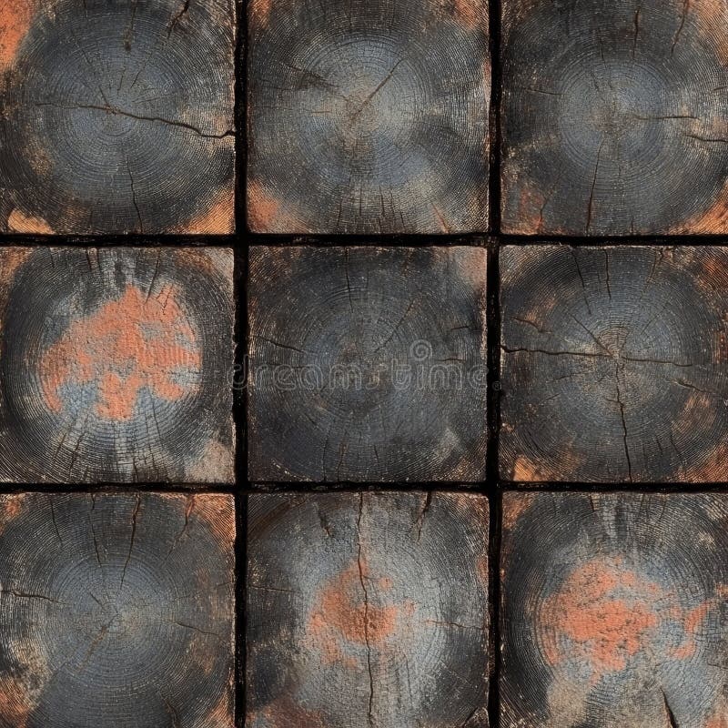 The Wood Texture Background is Made of Several Square Blocks of Varying ...