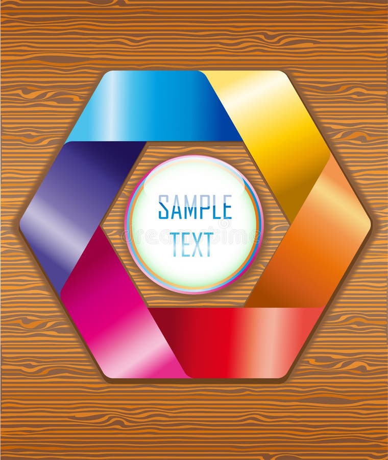 Wood Texture with Colorful Ribbons. Stock Vector - Illustration of blue ...