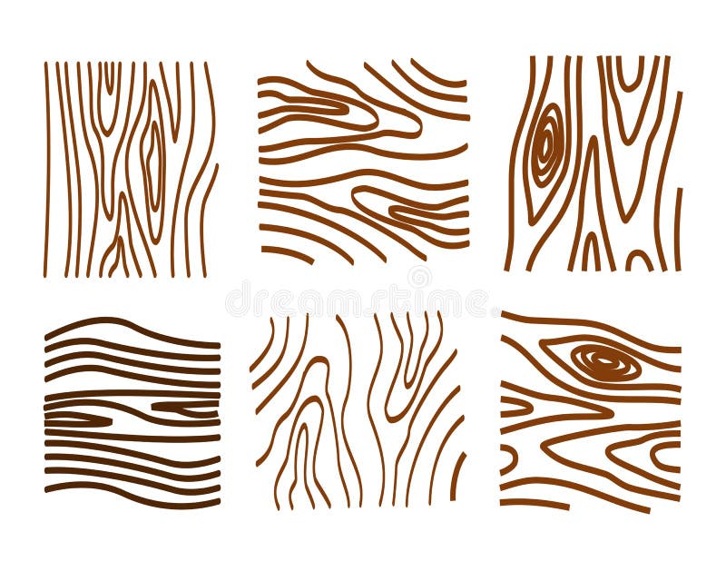 Wood Texture Elements in Black and White Stock Vector - Illustration of ...