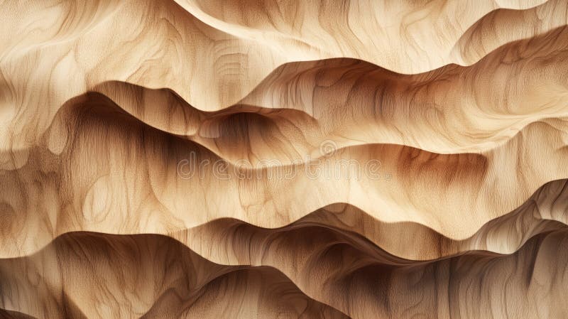 Wood Texture with Flowing Waves and Curves, Natural Patterns and Grains ...