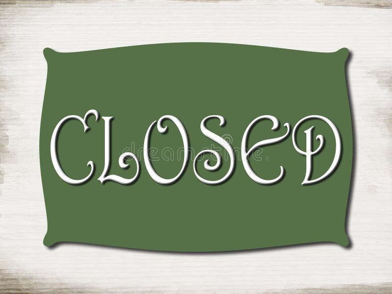 Wood Texture with Inscription CLOSED. Stock Illustration - Illustration ...