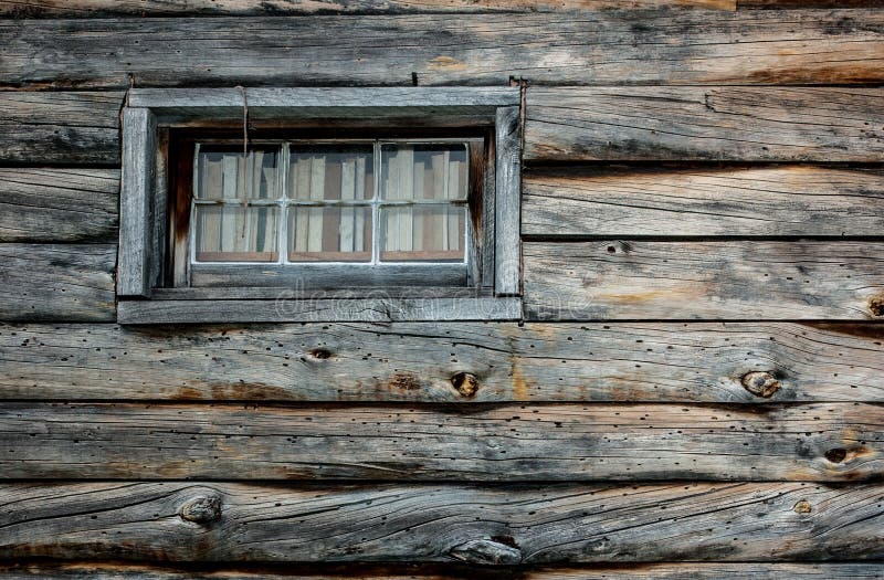 Wood Texture, Log Cabin Window. Stock Image - Image of fashioned ...