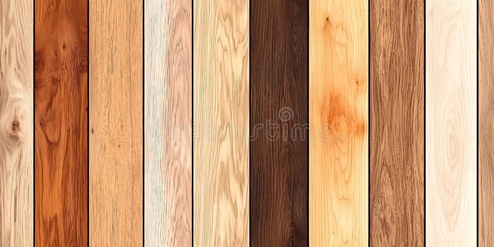 Wood Texture Pattern with Various Natural Wood Colors and Grains ...
