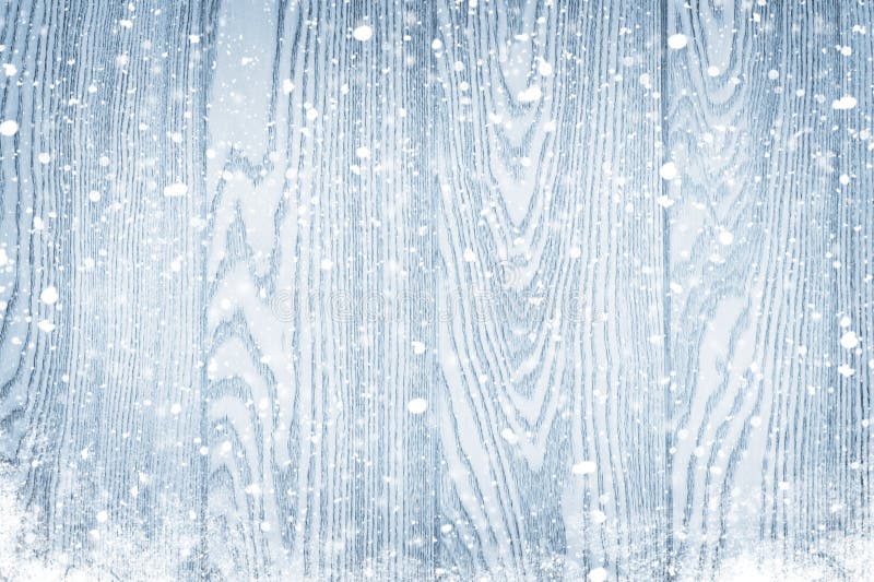 Wood Texture With Snow Christmas Background Stock Image - Image of ...