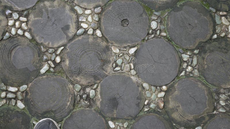 Wood Texture Stone Decoration Stone Road Stock Photo - Image of outdoor ...