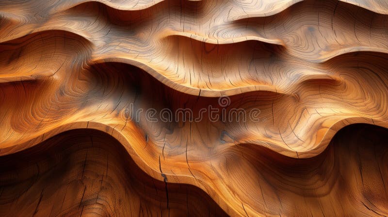 Wood Texture with Waves, Abstract Backgroud Stock Illustration ...