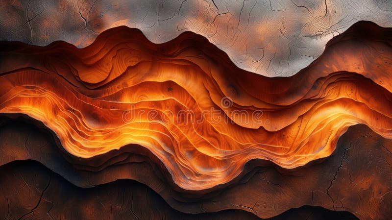 Wood Texture with Waves, Abstract Background Stock Illustration ...