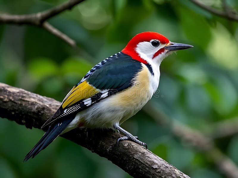 Wood Thrush Singing in a Forest Stock Illustration - Illustration of ...