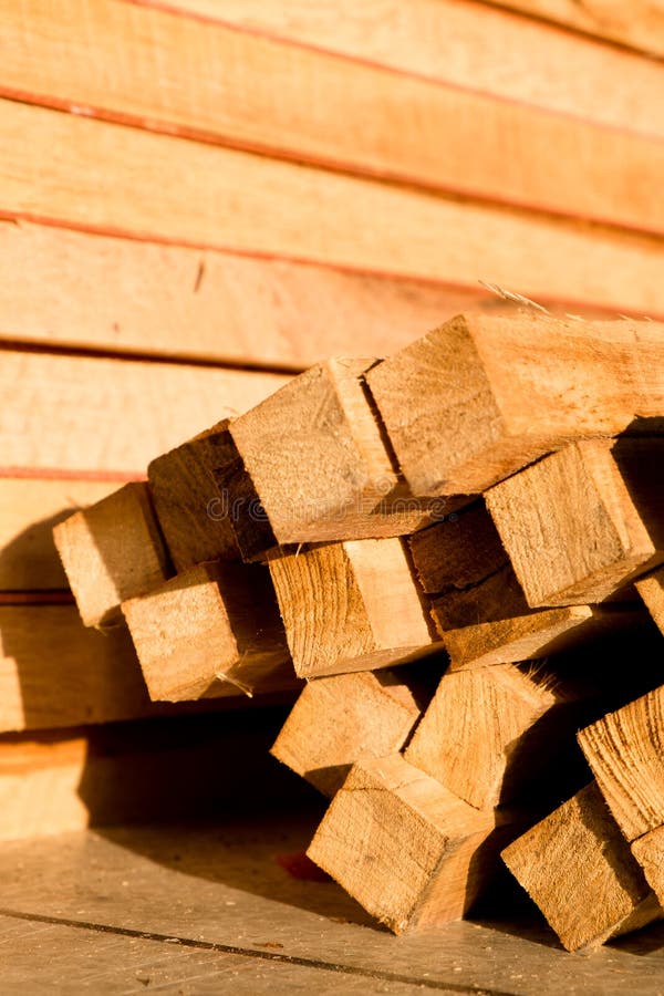 Wood Timber Construction Material, Stack of Building Lumber Stock Image ...