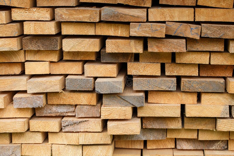Wood Timber Construction Material. Stock Image - Image of nature ...