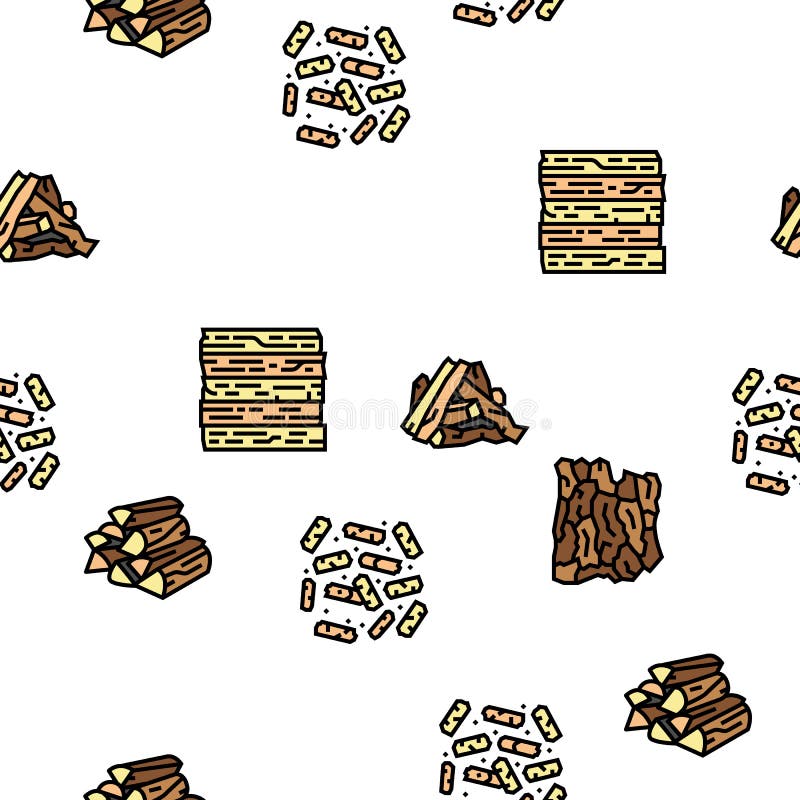 Wood Timber Tree Wooden Material Vector Seamless Pattern Stock Vector ...