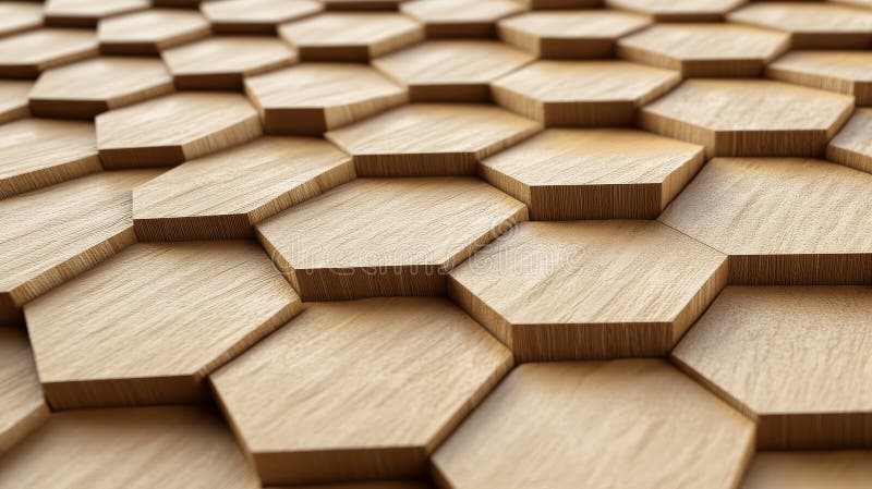 A Wood, Timber Wall Background with Tiles. Hexagonal, Tile Wallpaper ...