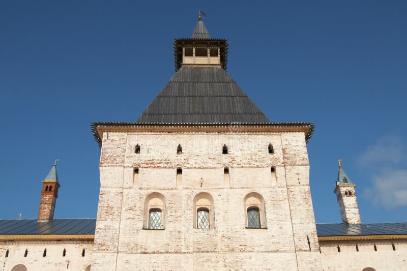 Big wood tower clock stock photo. Image of angerburg - 24074116
