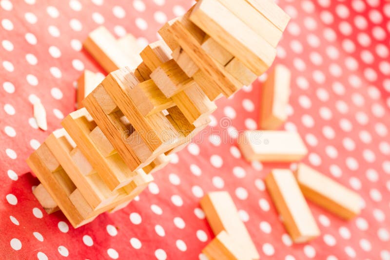 Wood tower puzzle stock image. Image of education, concentrate - 39575331