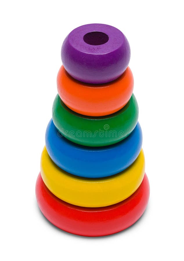 Wood Toy RIng Stack stock photo. Image of preschool - 177631520