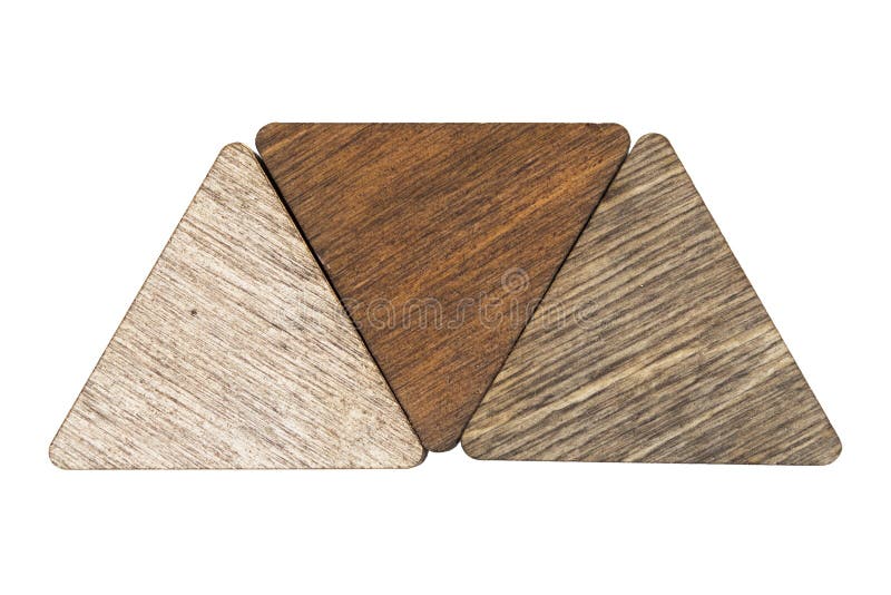 Wood triangles isolated stock photo. Image of wood, studio - 238948714