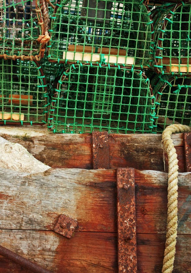 Wood Trunks Supporting Fishing Traps Stock Photo - Image of aged, coast ...