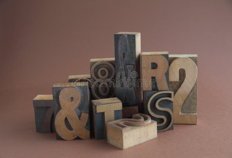Wood type with ampersands stock photo. Image of ampersands - 14869808