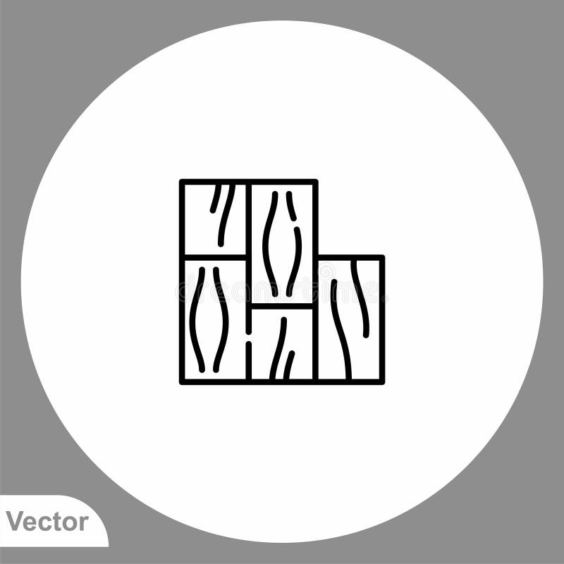 Wood Vector Icon Sign Symbol Stock Vector - Illustration of background ...