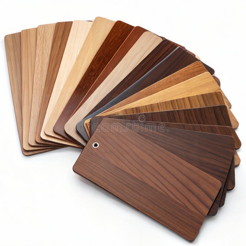 Wood Veneer Sample Palette for Interior Design Stock Illustration ...